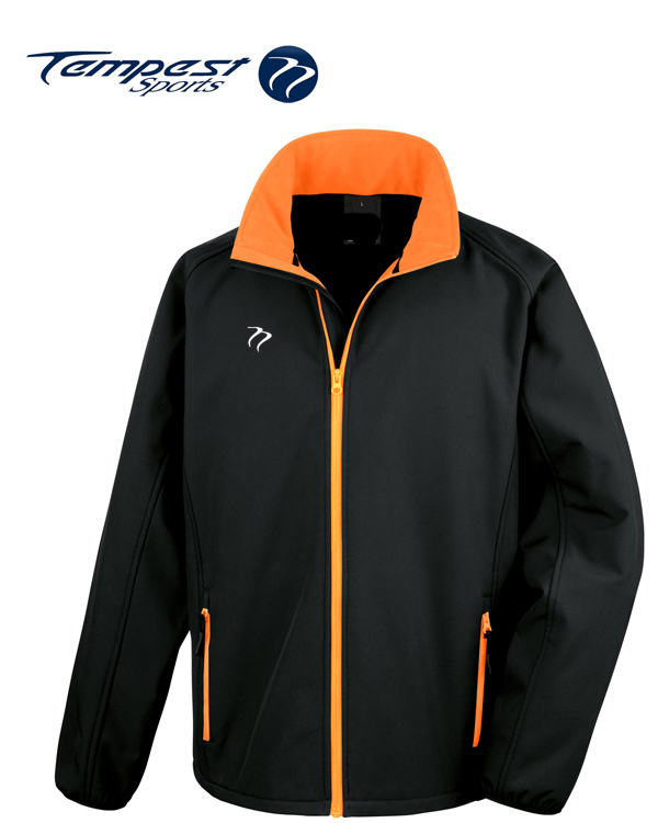 Tempest Black Orange Soft Shell Jacket - The Hockey People